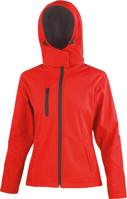 Result Women´s TX Performance Hooded Soft Shell Jacket RT230F - Red/Black - XXL | bol