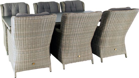 Diningset Santa Rosa Chocolate Taupe | bol