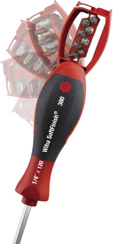 Wiha Schroevendraaier met bitmagazijn magnetisch TORX® met 8 bits, 1/4 in blister - 33008 | bol