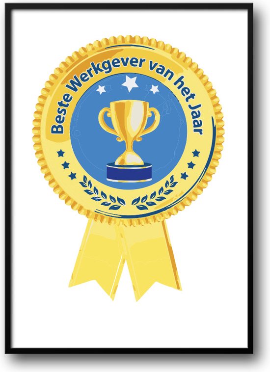 Beste werkgever van het jaar fotolijst met glas 40 x 50 cm - Prachtige kwaliteit... | bol