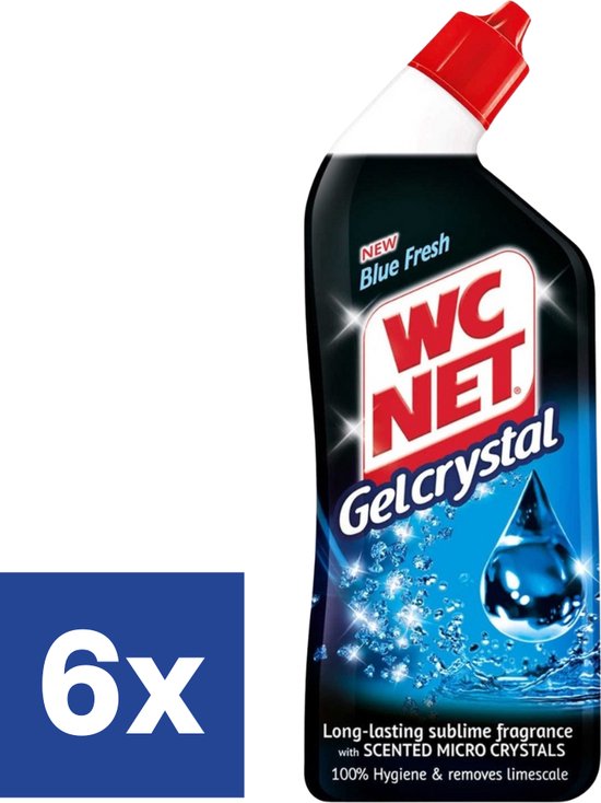 WC Net Crystal Blue Fresh Gel - 6 x 750 ml | bol