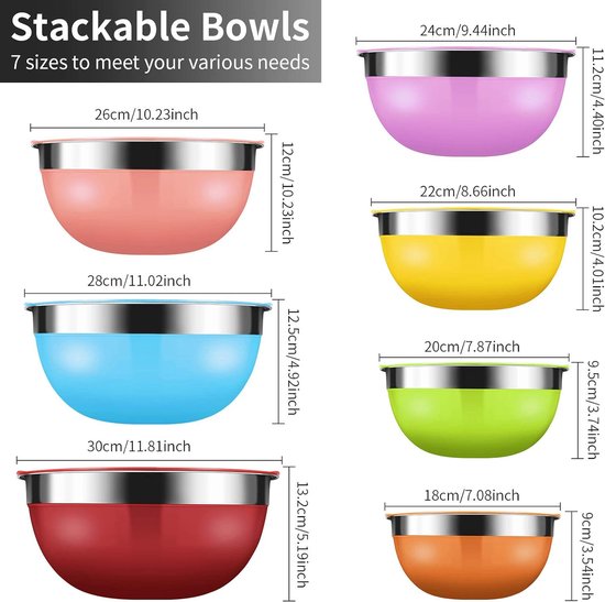 Roestvrijstalen kom, kom met deksel, roestvrijstalen kom, kom met ...