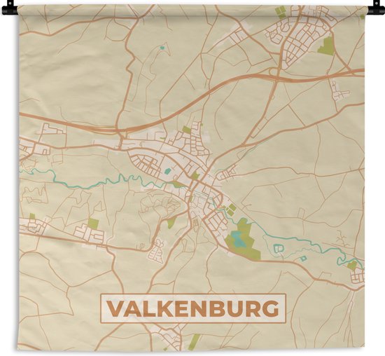 Wandkleed - Wanddoek - Valkenburg - Kaart - Plattegrond - Stadskaart ...