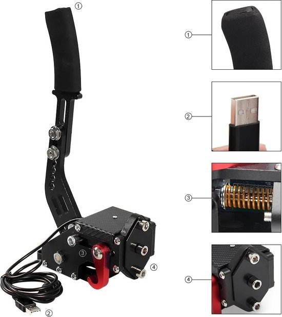 Remsysteem Handrem Voor Rally Voor Logitech G29/G27/G25 Pc Hall Sensor ...