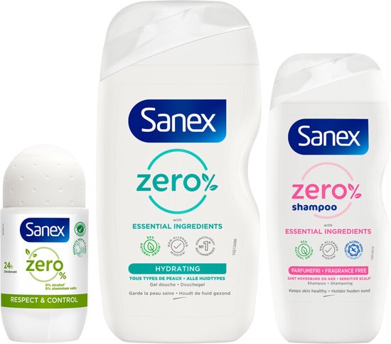 Sanex Zero Douchegel Normal Skin - 0% microplastics - 8 uur hydratatie ...