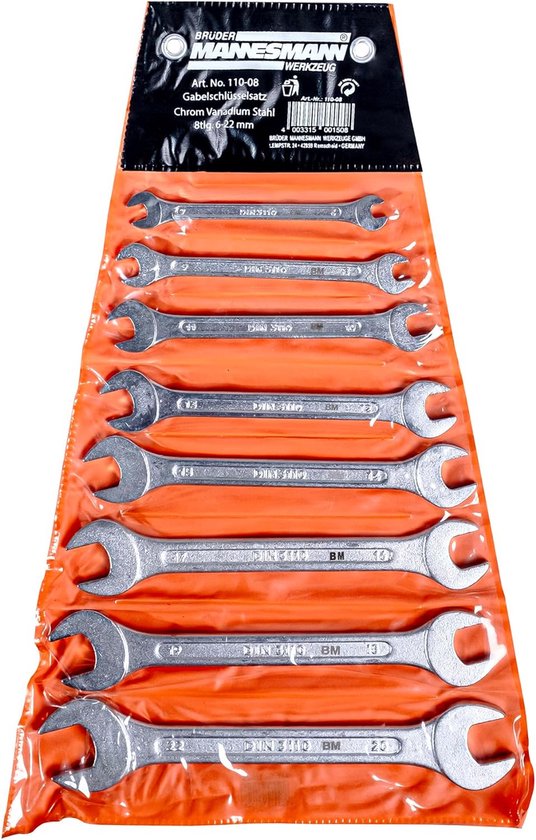 Steeksleutelset, 8-delig,6-22 mm | bol