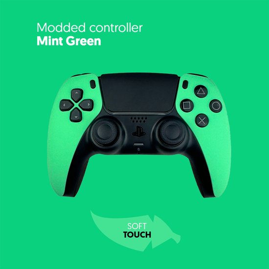 Playstation 5 controller – Mint Green Modded Front & Backshell - Modded ...