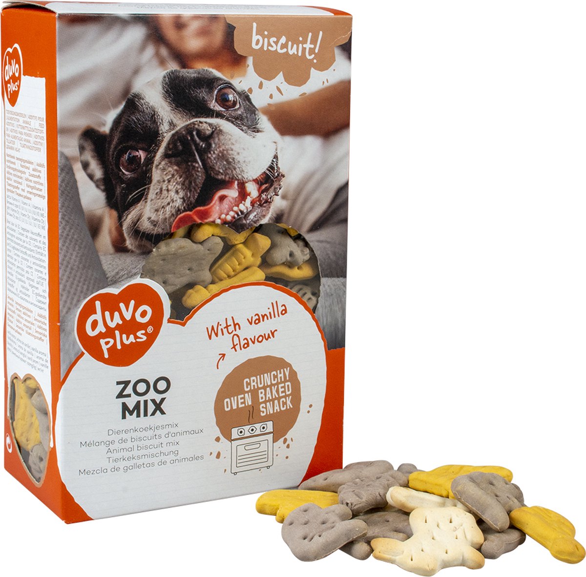 Duvoplus - Hondensnack - Hond - Biscuit! Zoo Mix 500gr - 1st | bol