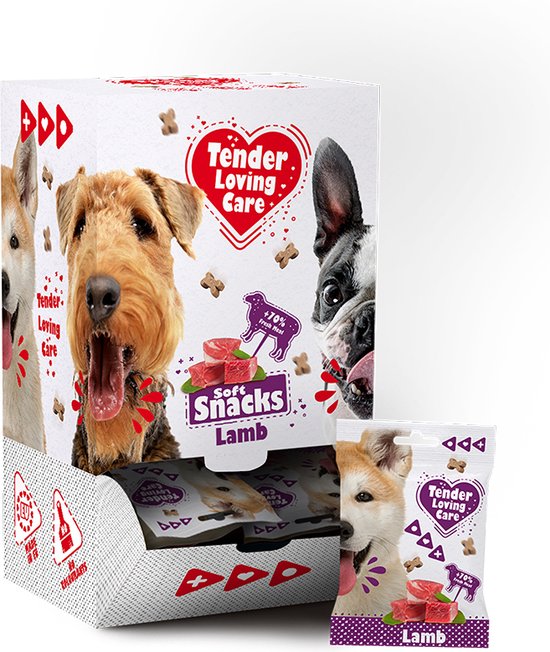 Duvoplus - Hondensnack - Hond - Tlc Soft Snack Lam 100g - Display - 1st | bol