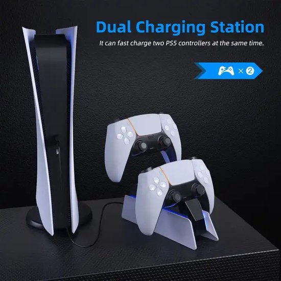 Duo Oplaadstation Voor PS5 Controllers - Oplader Dual Shock 5 ...