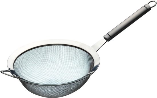 Professionele fijnmazige zeef, roestvrij staal, zilver, 10 x 18 x 34,6 ...