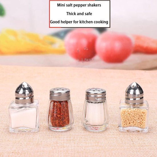 30 Pack Mini Spice Shakers, Kleine Zout Peper Glas Shaker met Mesh Top ...