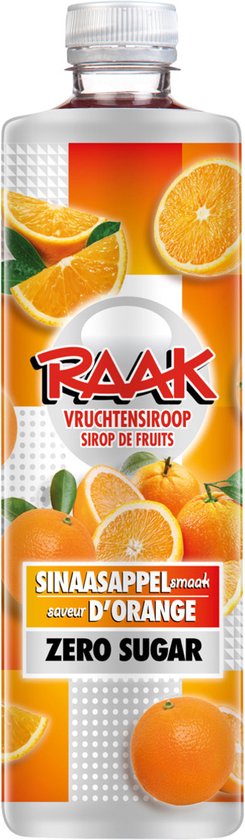 Raak - Vruchtensiroop - Sinaasappel - Zero Sugar - 75 cl | bol