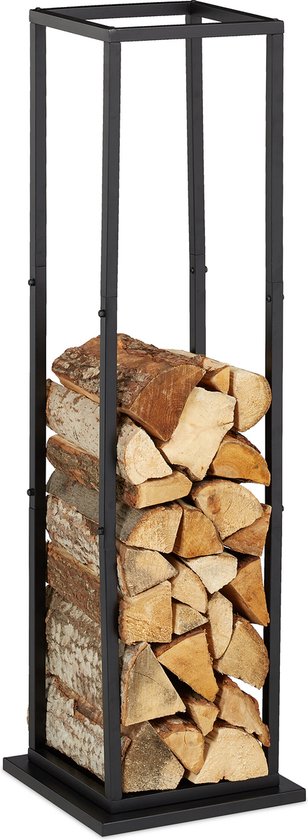 brandhoutrek - metaal - 121 x 35 x 35 cm - hoog - binnen - open haard ...