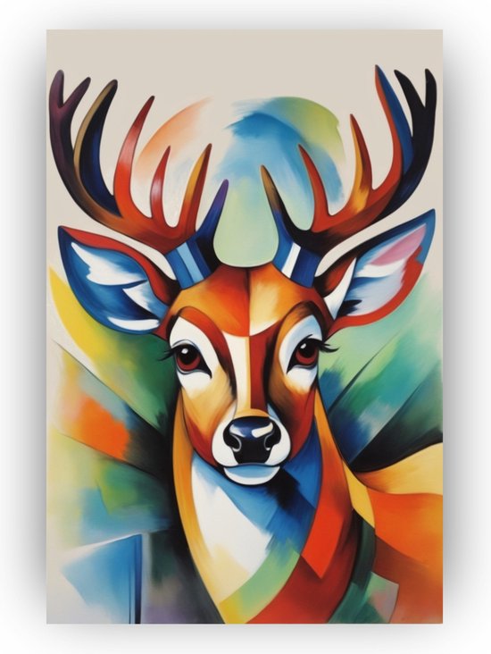 Hert Franz Marc - Franz Marc canvas schilderij - Schilderijen canvas ...