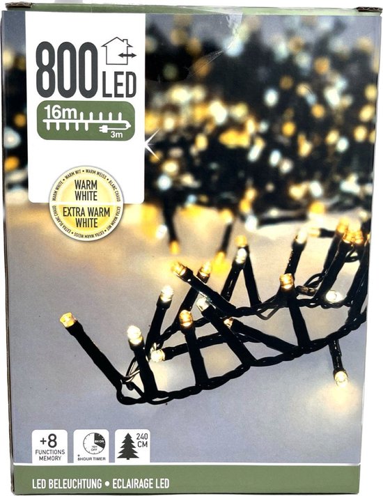 Microcluster - 800 led - 16m -two tone romantic- extra warm wit en warm ...
