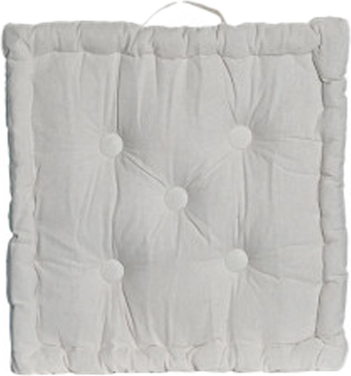 Items Vloerkussen Kenya - 2x - lichtgrijs - katoen - 40 x 40 x 8 cm ...