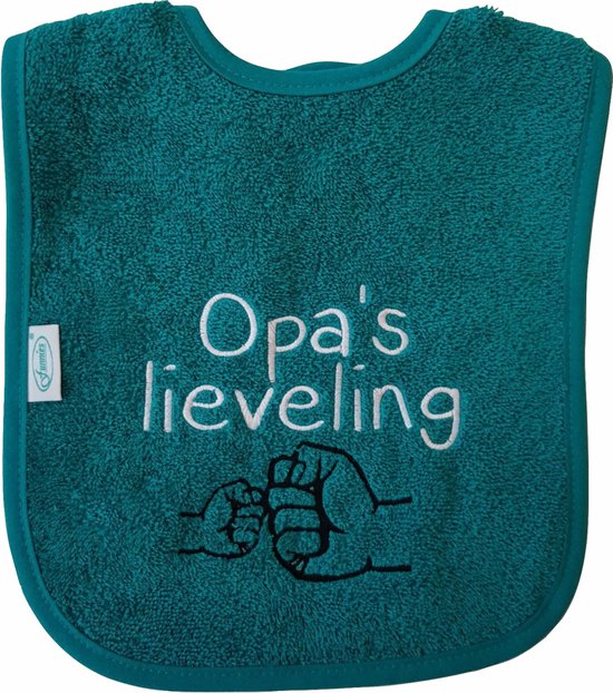 Lake green slab met "Opa's lieveling" - babyshower, zwanger, cadeautje ...