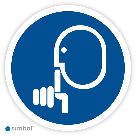 Simbol® - Stickers Stilte graag - Formaat 20 x 20 cm. | bol