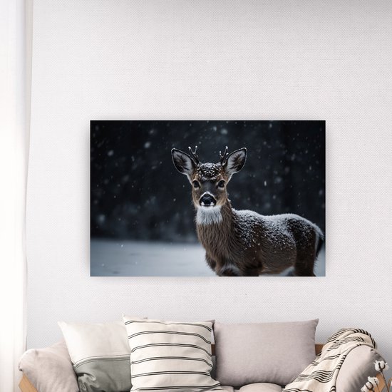 Baby hert poster - Wilde dieren posters - Muurdecoratie winter ...