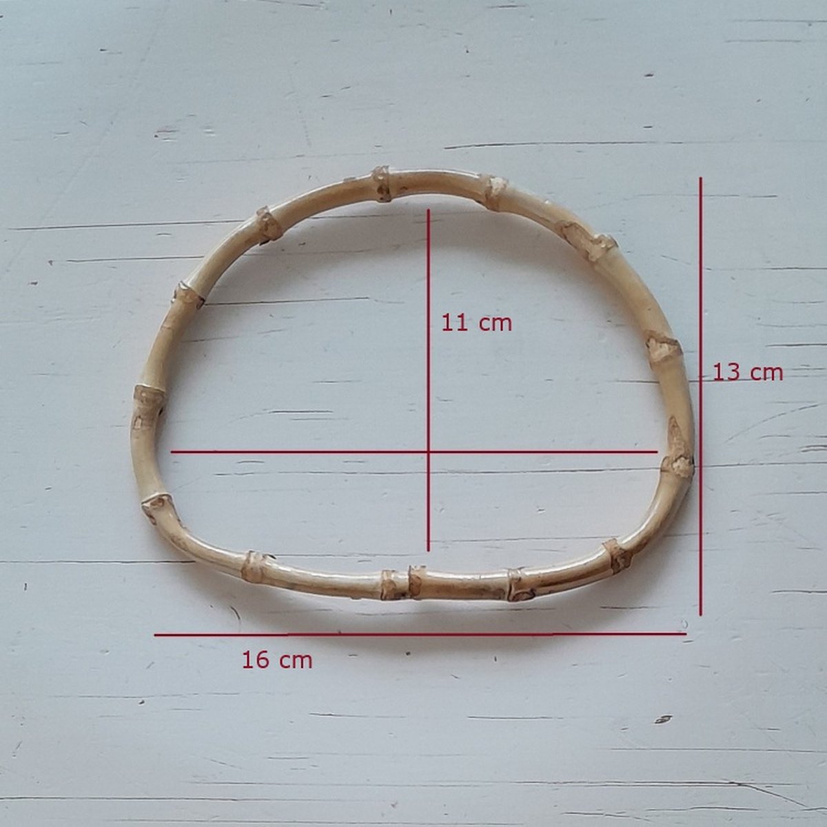 Handvatten-Tas hengsel-Bamboe-Naturel-Half Rond-16x1x12.5 cm-Per Paar ...