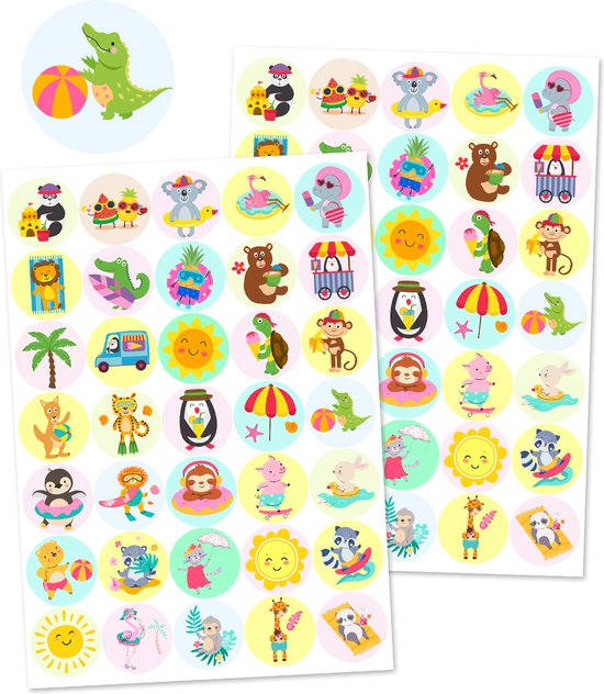 Zomerdiertjes Stickers - 2 Stickervellen - Zomer Stickers ...