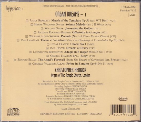 Organ dreams - Diverse componisten - Christopher Herrick bespeelt het ...