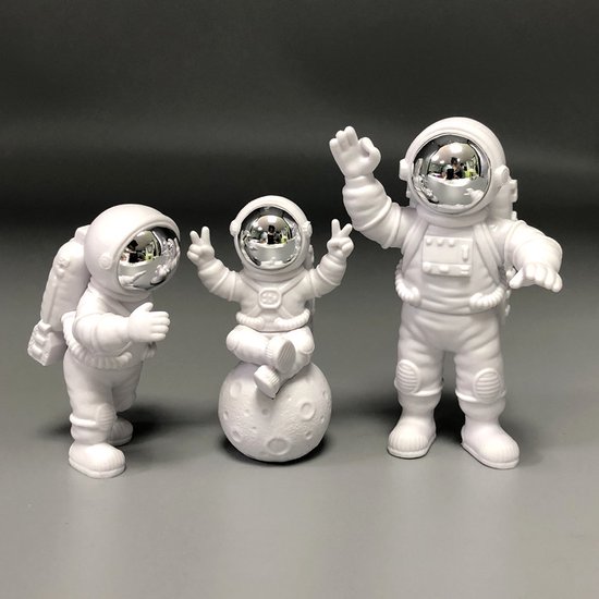Astronautenstandbeeld Taarttopper Outer Space Action Figure 3-delige ...