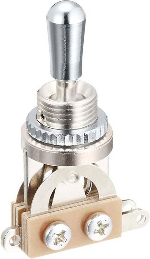 Boston SW-20-C 3-way Toggle Switch - Chrome Tip & Nickel Contacts | bol