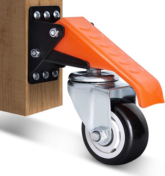 Kit de roues d'établi capacité de 400kg, paquet de 4 roues rétractables ...