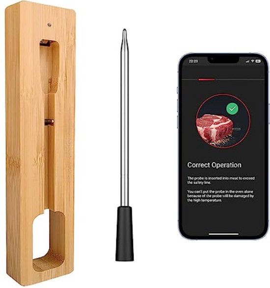 Vleesthermometer Bluetooth - Vleesthermometer Draadloos ...