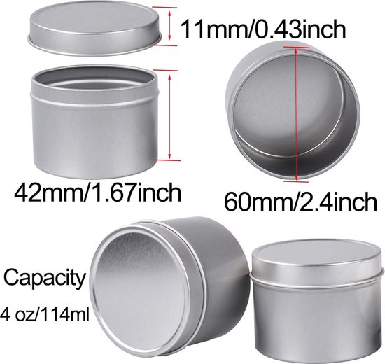 30 Stuks 4 Ounce Metalen Kaarsvormen, Kaars Containers Opslag Potten Kaars Potten Voor... | bol