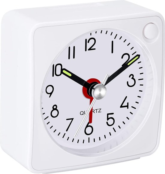 Analoge wekker, klassieke analoge reiswekker met sluimerfunctie en ...