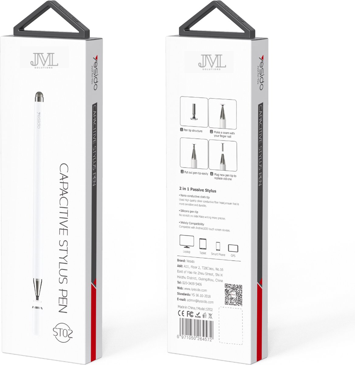 JML Yesido Stylus Pen Universeel - 2 In 1 Active pencil Geschikt voor ...
