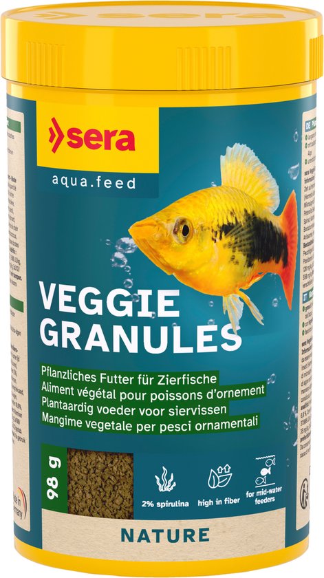 sera Veggie Granules - Plantaardig voeder voor siervissen - 250 ml | bol