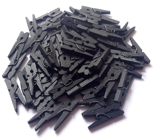 Houten Mini Wasknijpers - 200 Stuks - 15 Kleuren - 1" (2.5cm) | bol