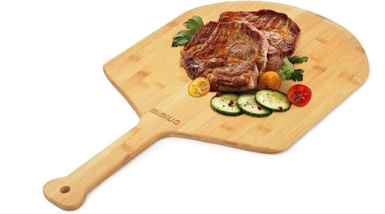 WNHB® Pizza Schep Met Handvat - Bamboe Pizzaplank Voor Bakken en ...