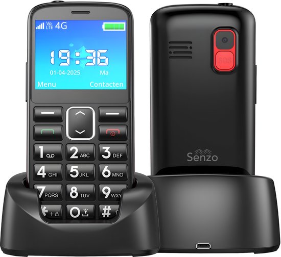 Senzo Z1 Senioren telefoon - 4G GSM met SOS-knop - Simlockvrij ...