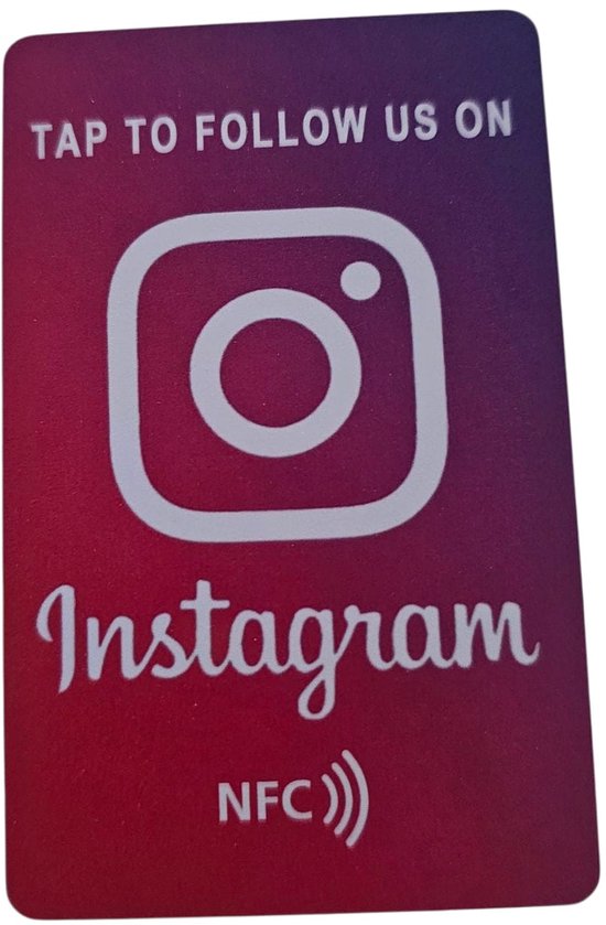 Instagram NFC Kaart - Volgers Instagram - NFC Sticker - Meer volgers | bol