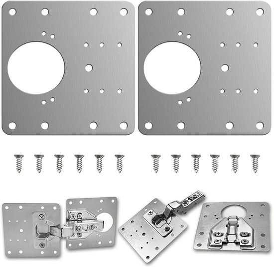 Inovra - Scharnier Reparatie Plaat - Kast Beugels Voor Kledingkast en ...