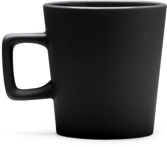 10 keramische mokken Zwart matte afwerking 300ml model Galvan | bol