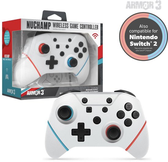Hyperkin - Switch 1 & 2 wireless controller - Armor 3 - NuChamp(wit) | bol