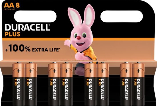 Duracell Plus AA - alkaline batterijen - 1,5V, LR6 - 8 stuks | bol