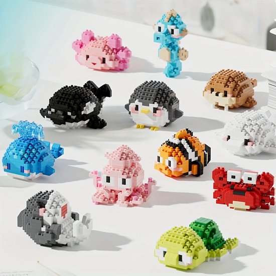 Axolotl Building Blocks - Bouwstenen Set - Zeedieren | bol