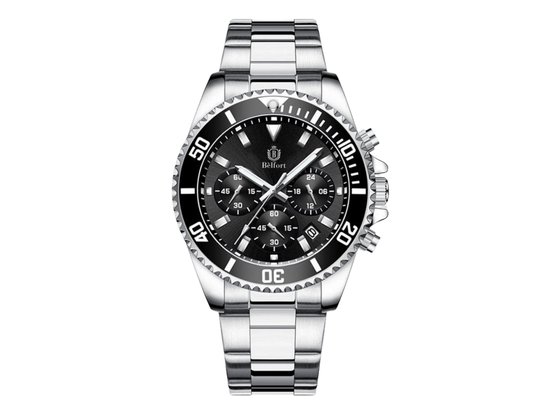 Bèlfort Regalis Horloge Heren Roestvrij Staal -Zilverkleurig - Premium ...