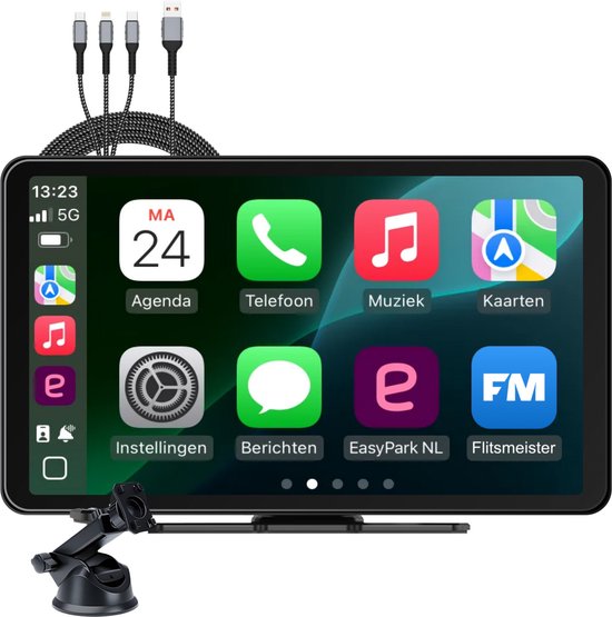 Viciq Apple CarPlay Scherm 7 inch - Android Auto - Draadloos - Touchscreen -... | bol