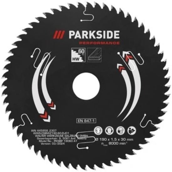 Parkside performance disk to chainsaws to trees 60z o190/ 1, 5/ o30 | bol