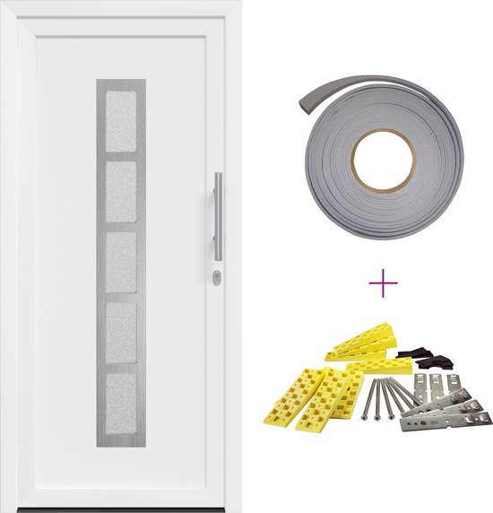 vidaXL - Voordeur - Wit - PVC | bol