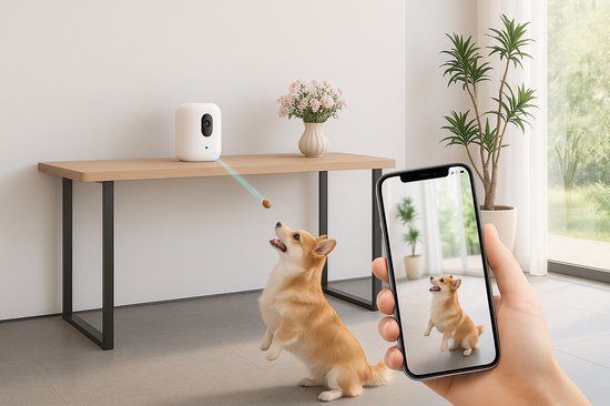 Fameilleur Slimme Voederbak Hond & Kat – Met Camera, App & WiFi – Automatisch Snoepjes... | bol