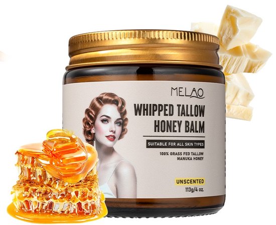 Tallow Crème Beef Honey Balm Met Manuka Honing – Tijdelijk 1 + 1 Gratis ...